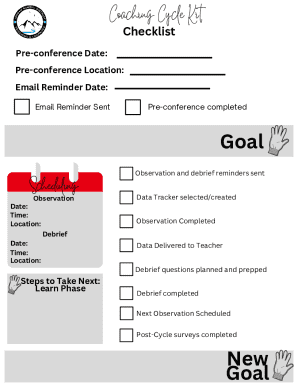 Fillable Online Coaching Cycle Kit Checklist Fax Email Print - pdfFiller