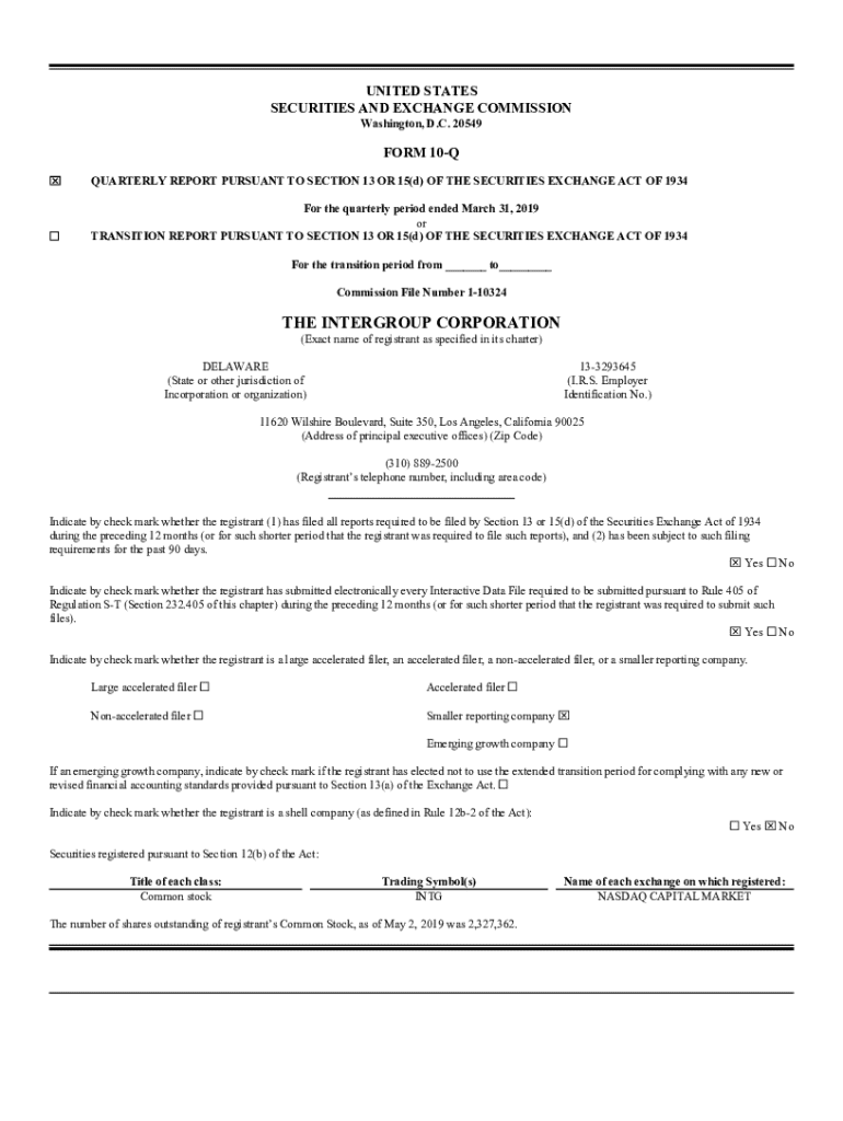 Fillable Online Quarterly Report Pursuant to Section 13 or 15(d) of the ...