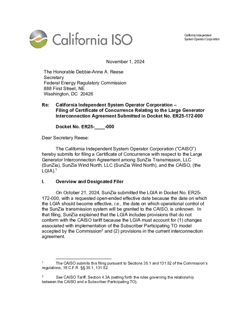 Fillable Online Filing of Certificate of Concurrence Relating to the ...