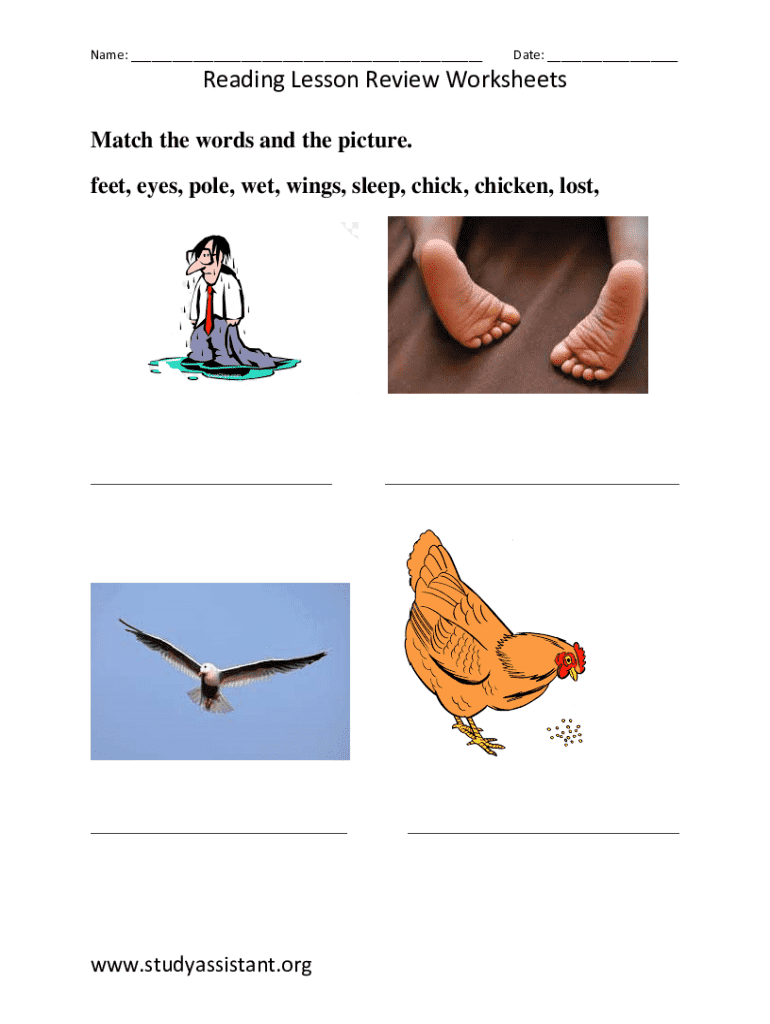 Fillable Online Reading Lesson Review Worksheets Fax Email Print ...