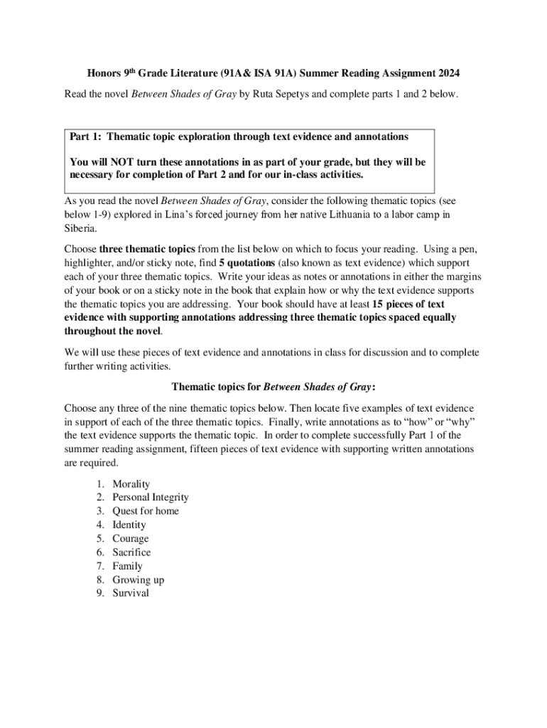Fillable Online 92 Literature and Composition Between Shades of Gray by Fax Email Print - pdfFiller