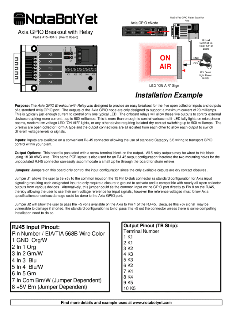 Fillable Online NOTABOTYET Axia Relay - Modules and Power Supplies Fax ...