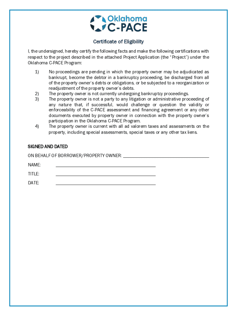 Fillable Online Certificate of Eligibility V3.docx Fax Email Print - pdfFiller