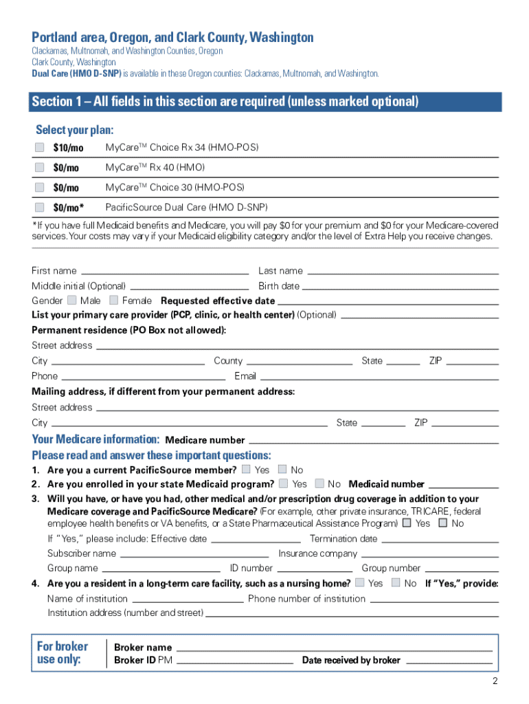 Fillable Online 2025 Medicare Advantage Enrollment Form Fax Email Print - pdfFiller