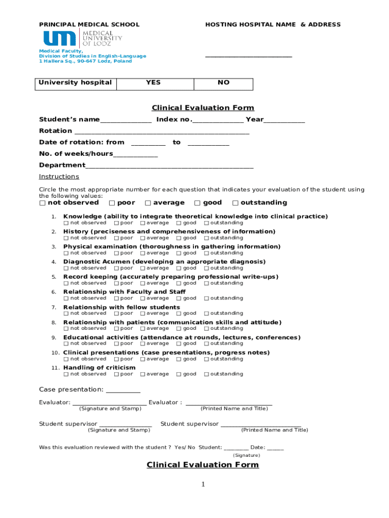 Clinical Evaluation - studymed umed Doc Template | pdfFiller