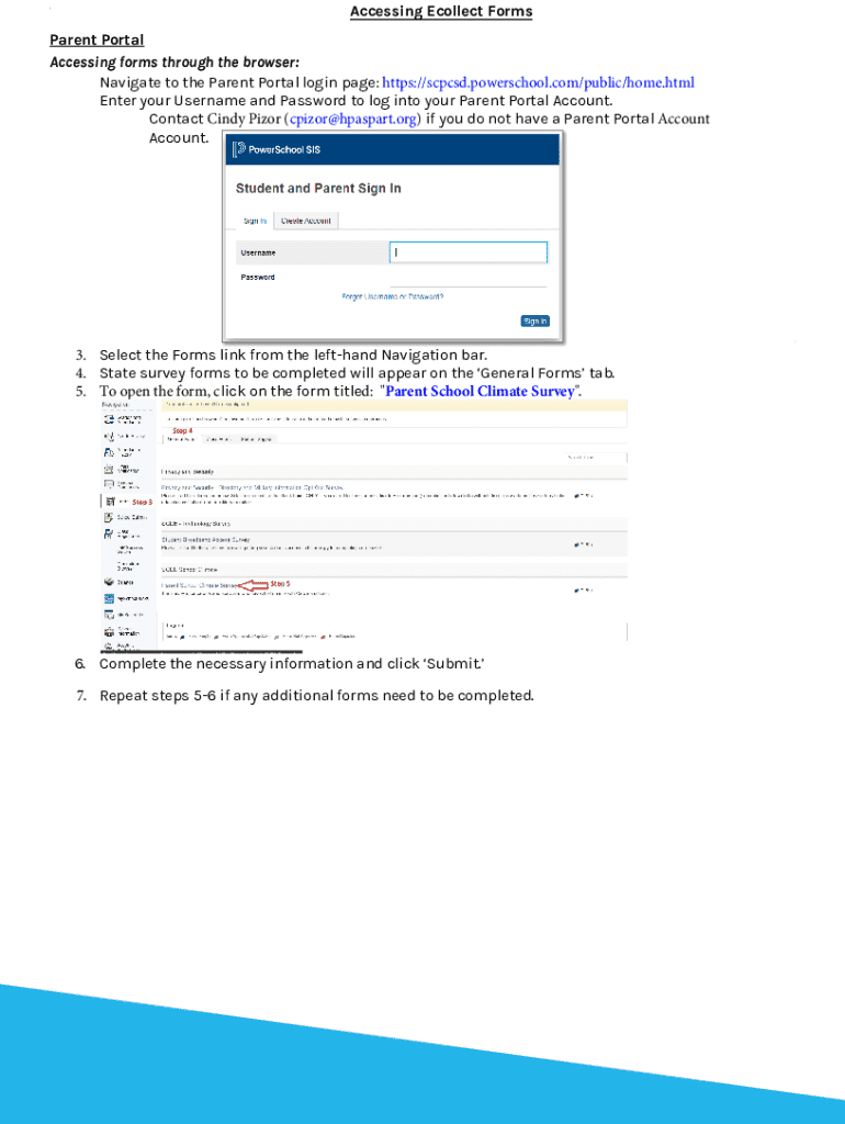 Fillable Online Using the Powerschool Mobile App with Ecollect Forms Fax Email Print - pdfFiller