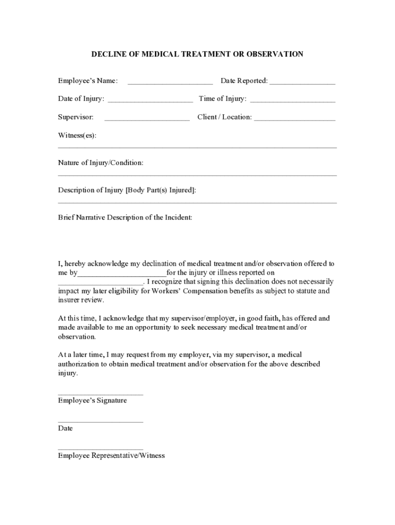 Rellenable en línea TCP-Refusal-of-Medical-Care-Form- ... Fax Email ...