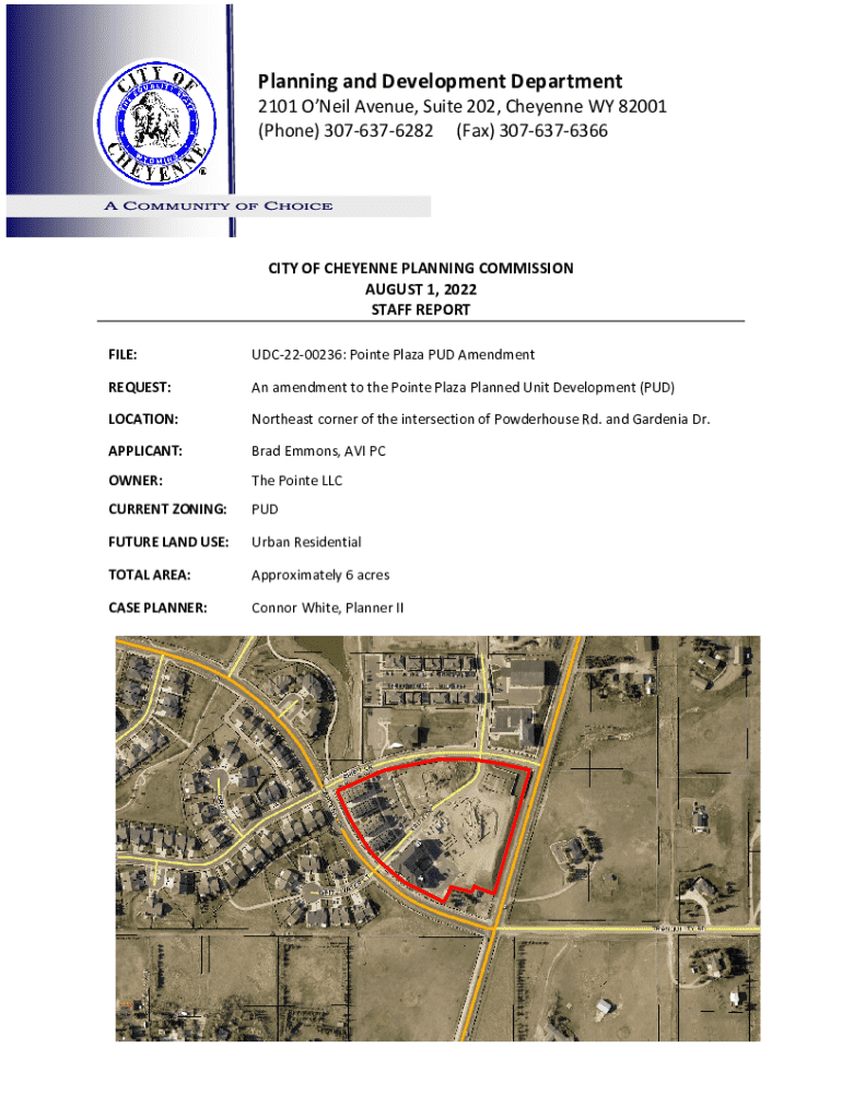 Fillable Online Pointe Plaza Pud Amendment Fax Email Print - pdfFiller