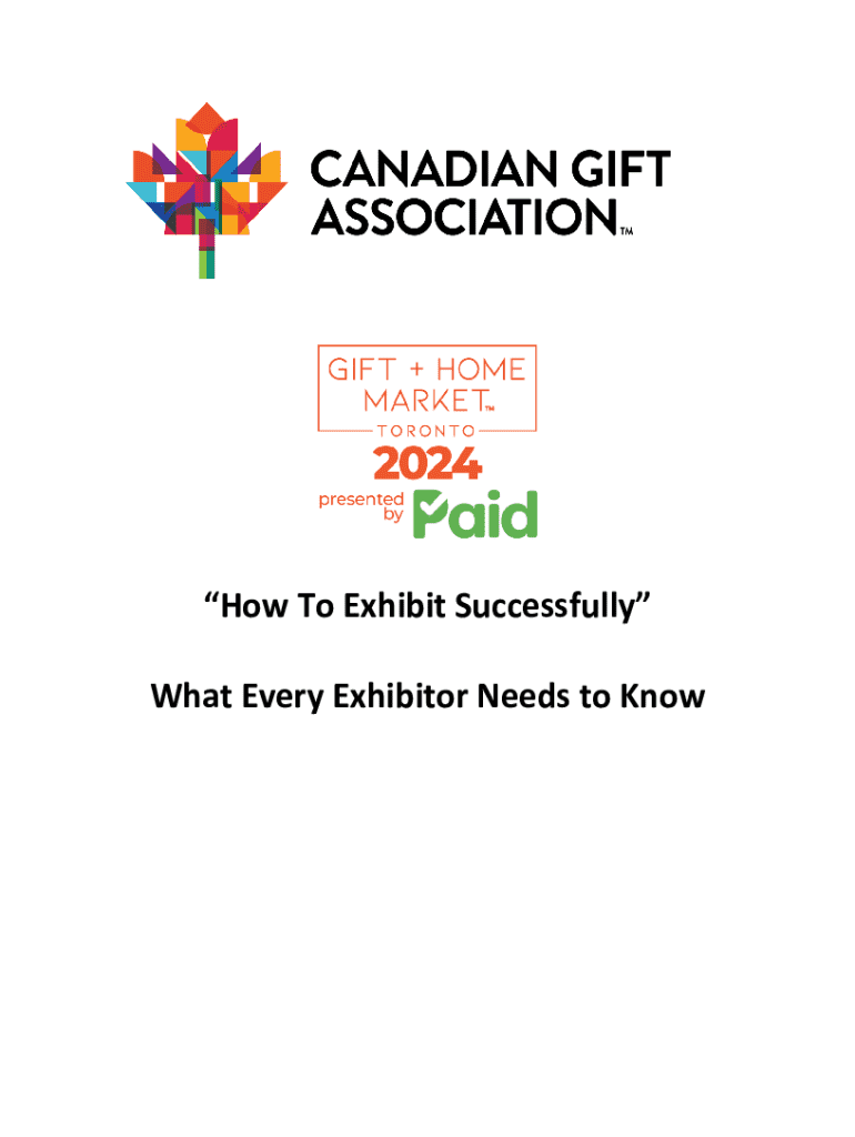 Fillable Online A Definitive Guide on How To Exhibit Successfully Part - 1 Fax Email Print ...