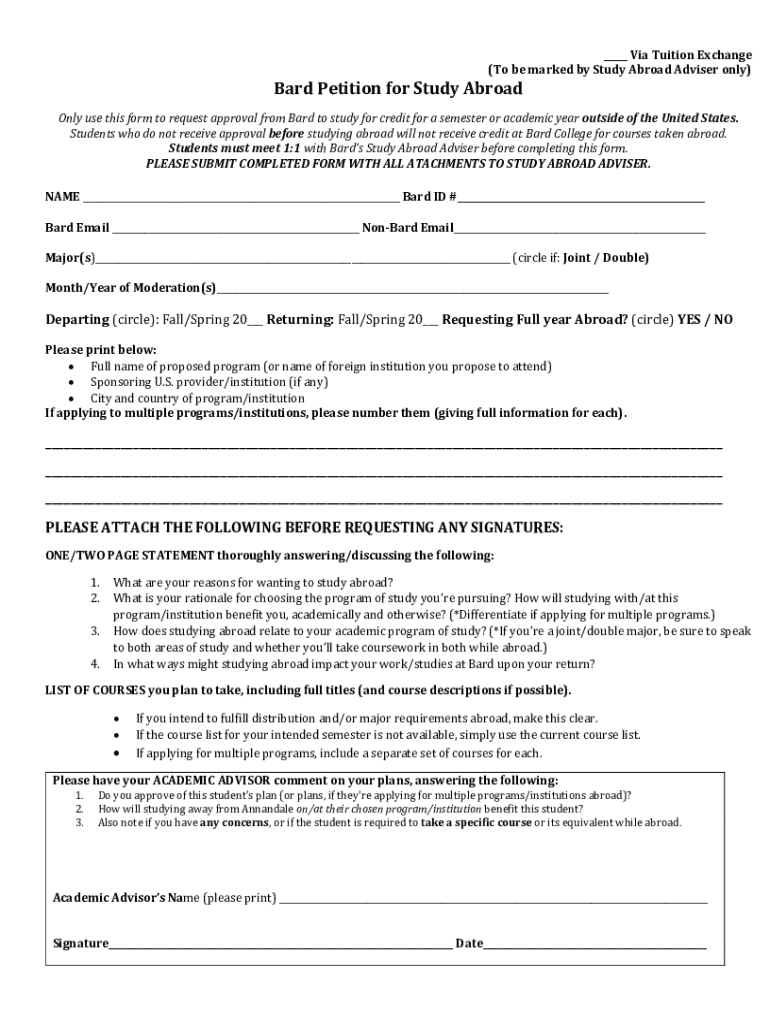 Fillable Online TUITION EXCHANGE FACT SHEET Fax Email Print - pdfFiller
