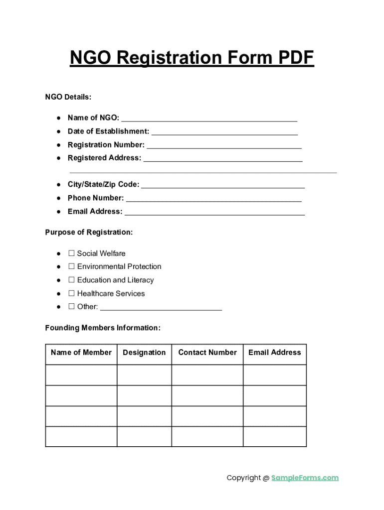 Fillable Online Ngo Registration Form Fax Email Print - pdfFiller