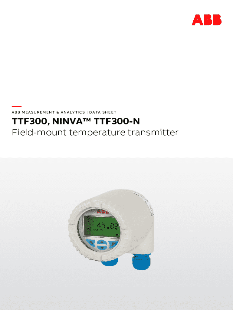 Fillable Online Ttf300, Ttf300-n Field-mount Temperature Transmitter ...