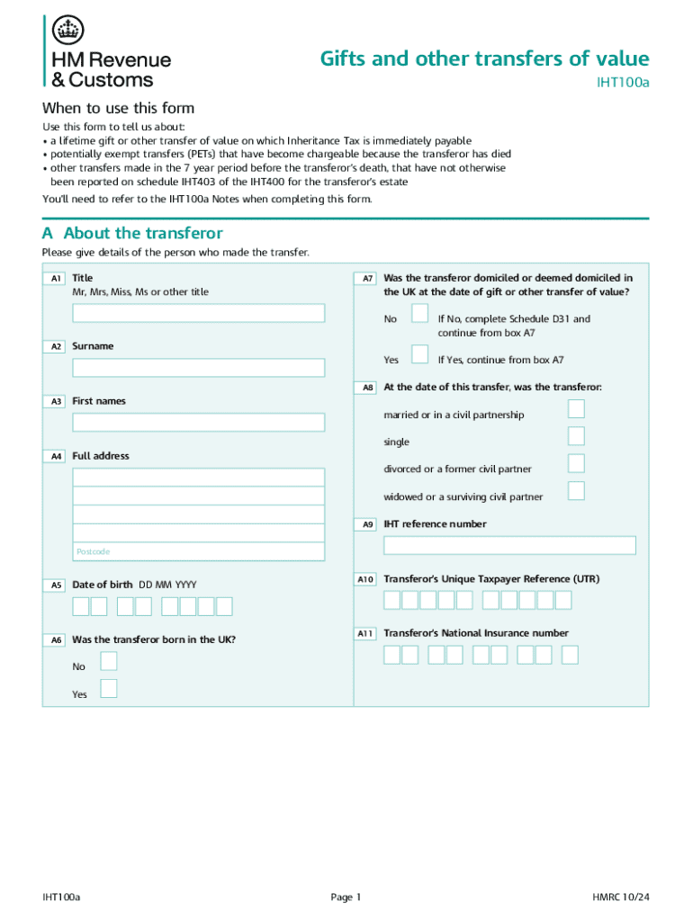 Fillable Online Gifts and Other Transfers of Value Fax Email Print ...