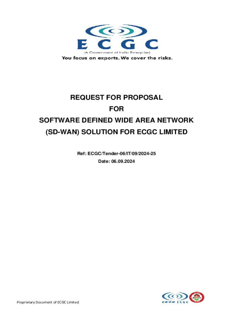 Fillable Online Rfp for Sd-wan Solution for Ecgc Limited Fax Email Print - pdfFiller