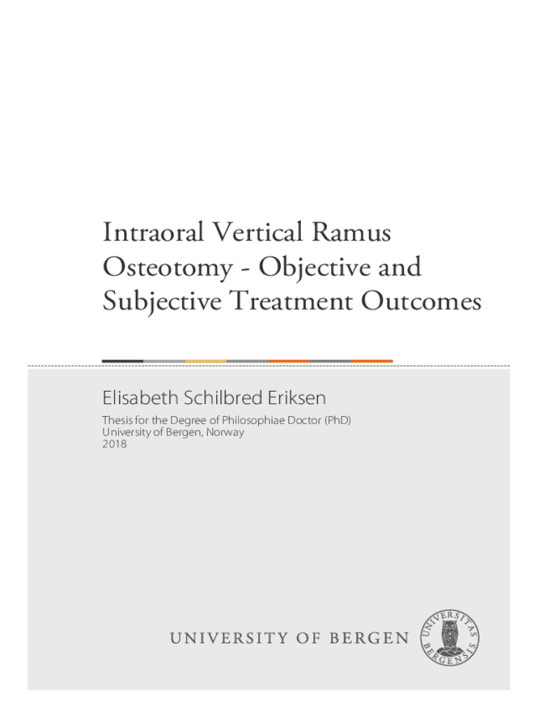 Fillable Online Intraoral Vertical Ramus Osteotomy - Objective and ...