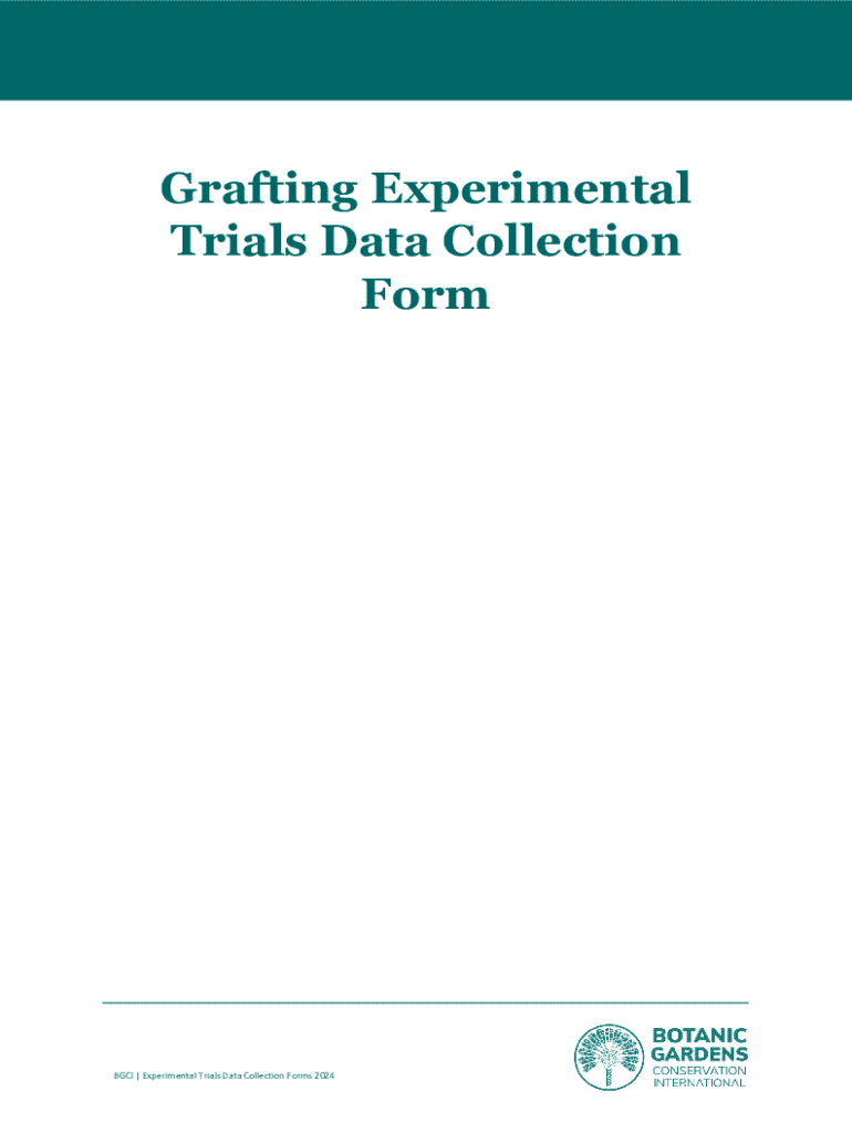 Fillable Online Grafting Experimental Trials Data Collection Form Fax ...