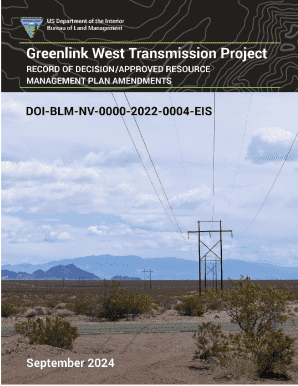 Fillable Online Record of Decision for Greenlink West Transmission ...