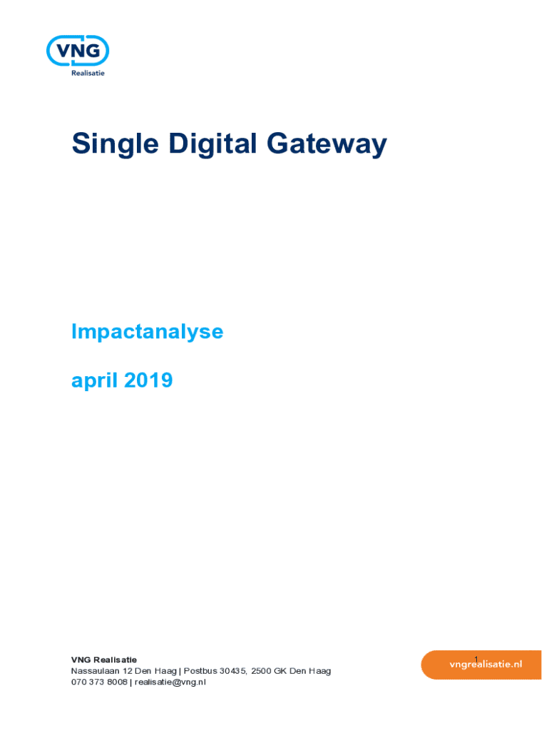 In te vullen online 20190416 rapportage impactanalyse Single Digital Gateway VNG Realisatie 1.0 ...