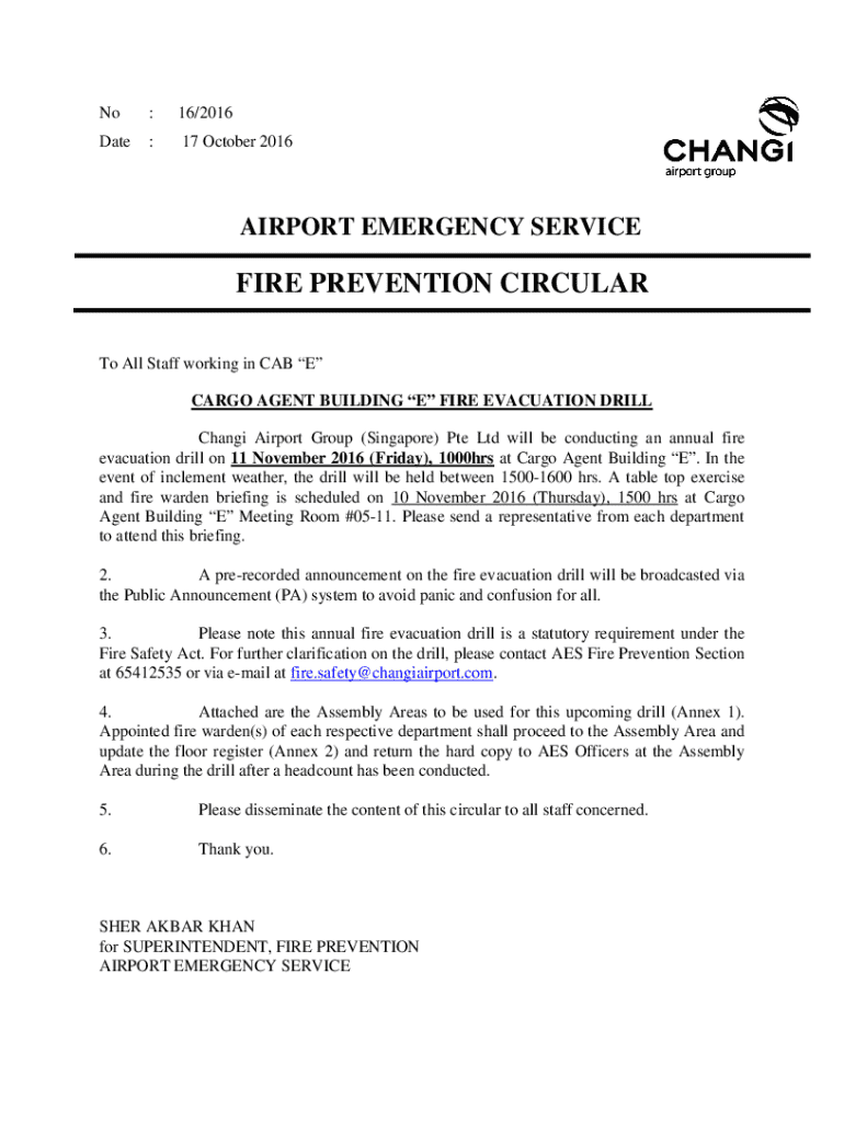 Fillable Online FIRE PREVENTION CIRCULAR - Singapore Fax Email Print ...