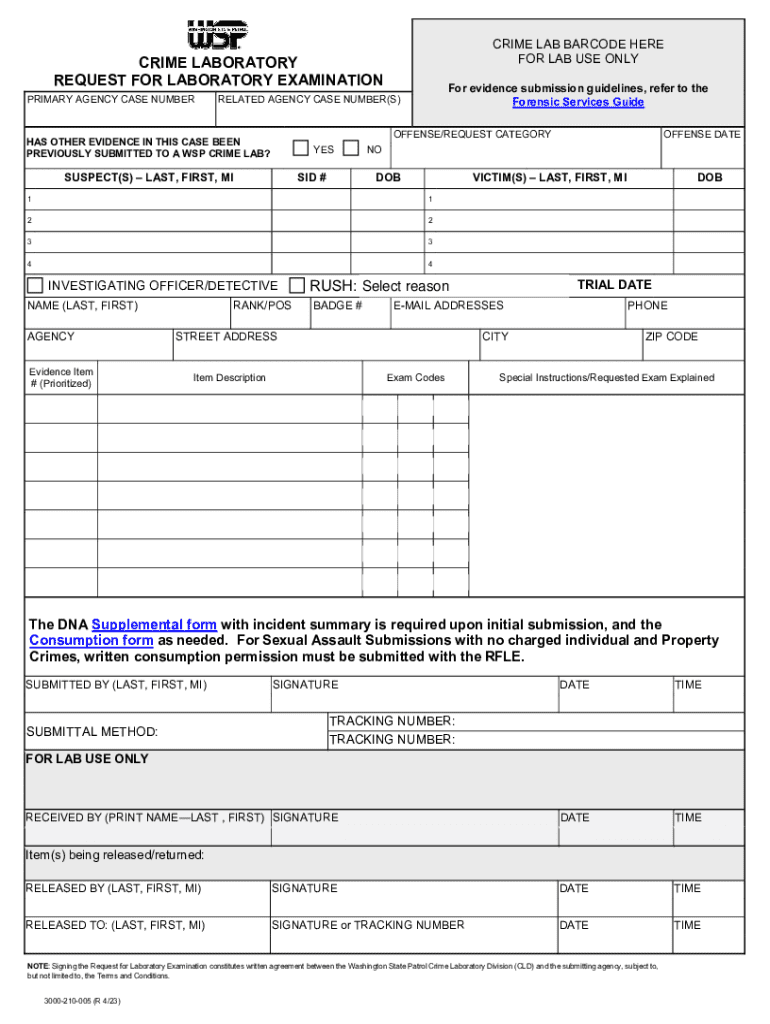 Fillable Online Crime Laboratory Request Form Fax Email Print - pdfFiller
