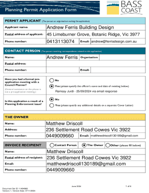 Fillable Online Planning Permit Application Fax Email Print - pdfFiller