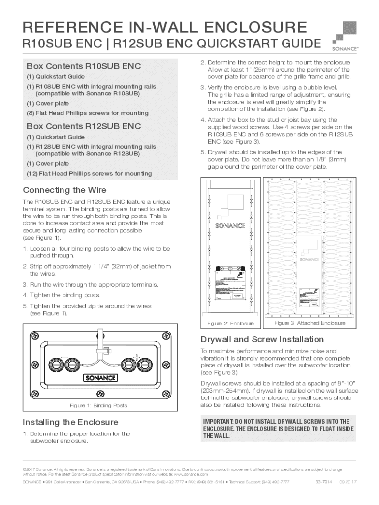 Fillable Online Reference in-wall Enclosure Installation Guide Fax ...