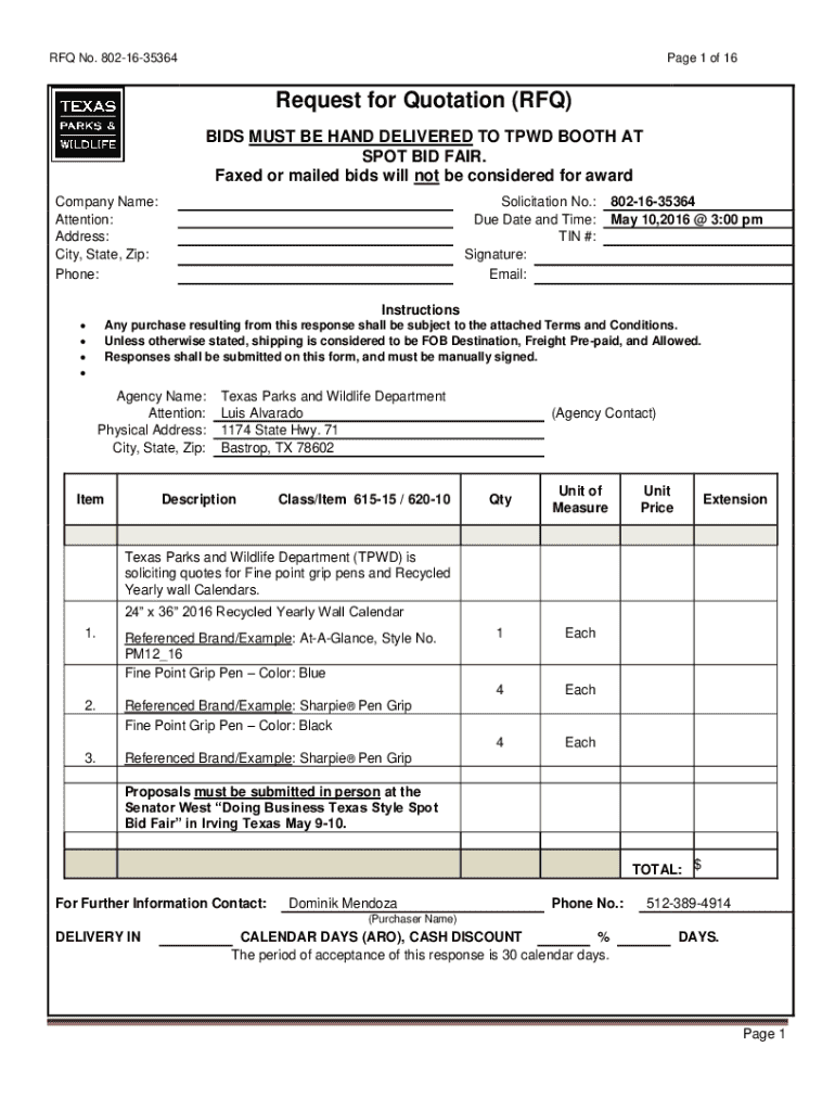 Fillable Online Request for Quote Information Sheet Fax Email Print ...