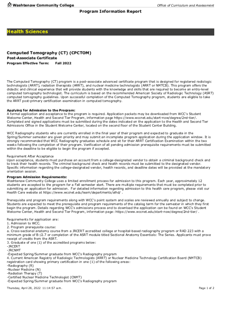 Fillable Online Computed Tomography (CT) Certificate - Academics Fax Email Print - pdfFiller
