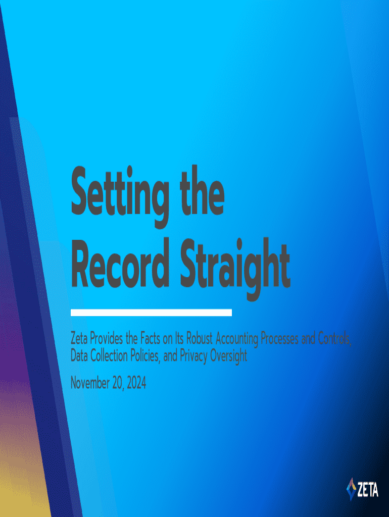 Fillable Online THE ZETA PRESENTATION TEMPLATE Fax Email Print - pdfFiller