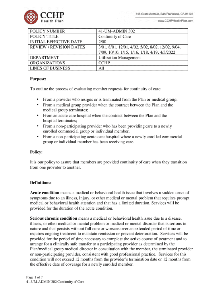 Fillable Online Continuity of Care Fax Email Print - pdfFiller