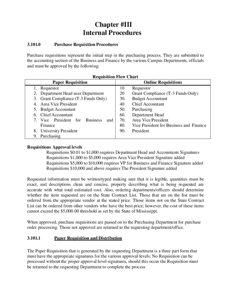 Fillable Online Purchase Requisition Procedures Fax Email Print - pdfFiller