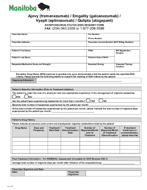 Fillable Online Ajovy, Emgality, Vyepti, and Qulipta Eds Request Fax ...