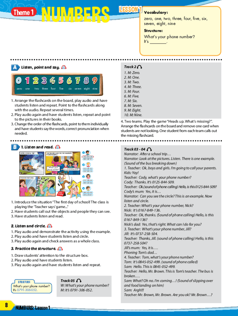 Fillable Online Number Flashcards, Handouts, and Worksheets Fax Email Print - pdfFiller
