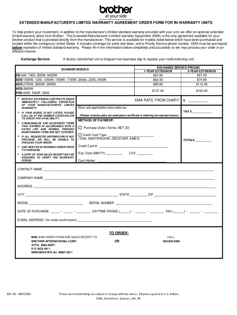 Fillable Online Extended Manufacturer's Limited Warranty for in-warranty Units Fax Email Print ...