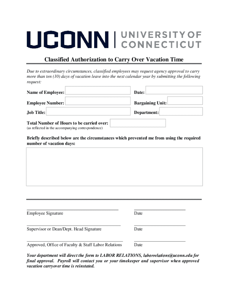 Fillable Online Leave Time Entitlement for Classified Employees Fax Email Print - pdfFiller