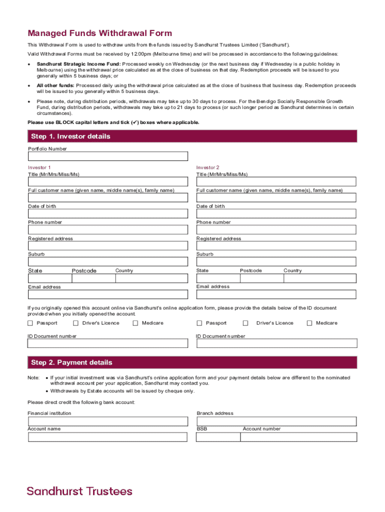2024-2026 Form AU Sandhurst Trustees AO542 Fill Online, Printable, Fillable, Blank - pdfFiller
