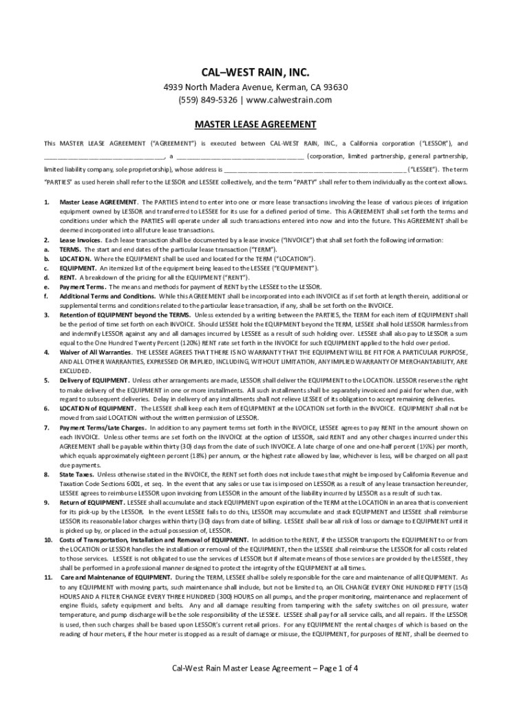 Fillable Online cwr-master-lease-agreement-2023-08-23 Fax Email Print ...