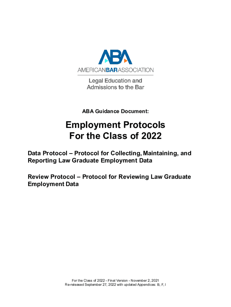 Fillable Online Employment Protocols for the Class of 2022 Fax Email Print - pdfFiller