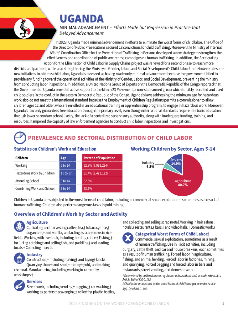 Fillable Online 2023 Findings on the Worst Forms of Child Labor in ...