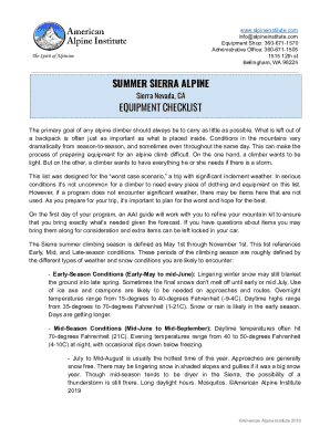 Fillable Online the Spirit of Alpinism: Summer Sierra Alpine Equipment ...