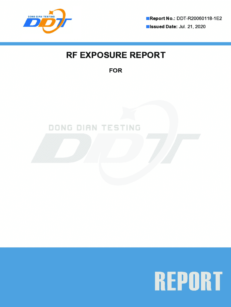 Fillable Online Rf Exposure Report for Ningbo Hi Yanka Imp and Exp Co.,ltd Fax Email Print ...