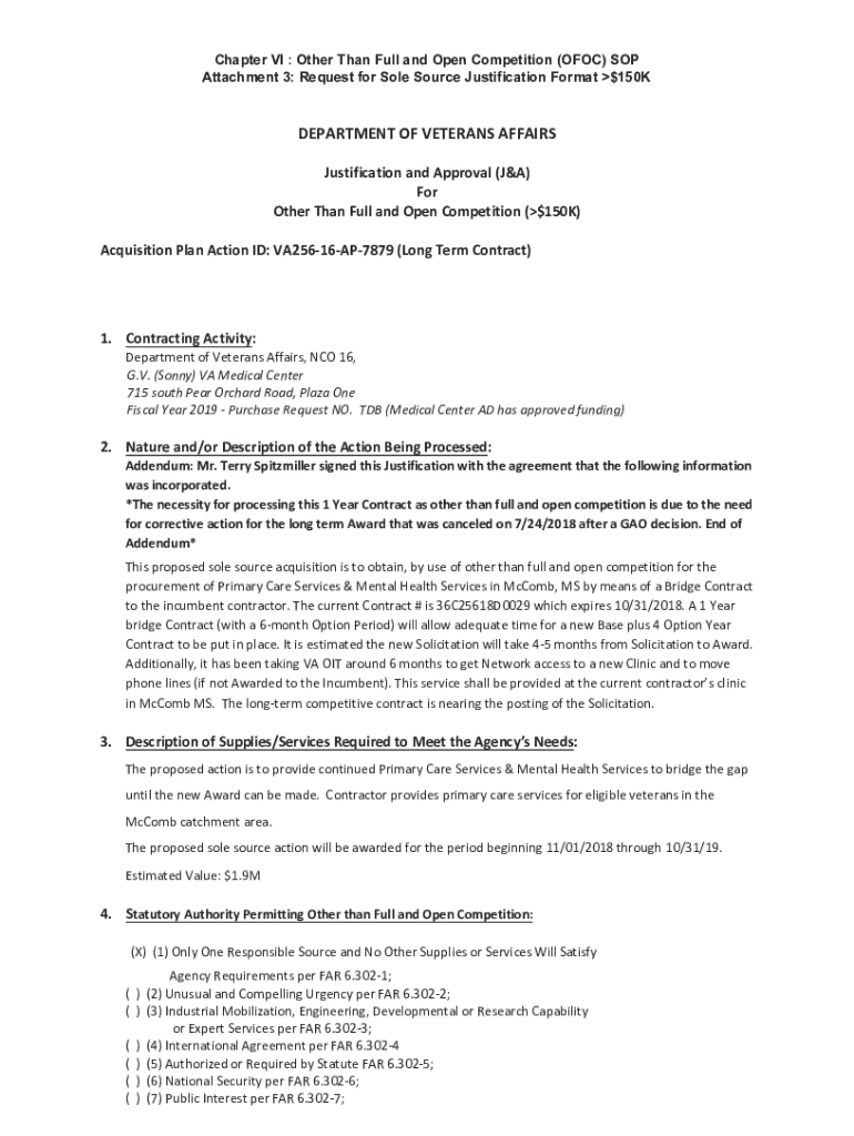 Fillable Online Fillable Online Contracting Activity: Department of Veterans ... Fax Email Print ...