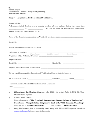 Fillable Online Educational Verification Request Form Fax Email Print ...