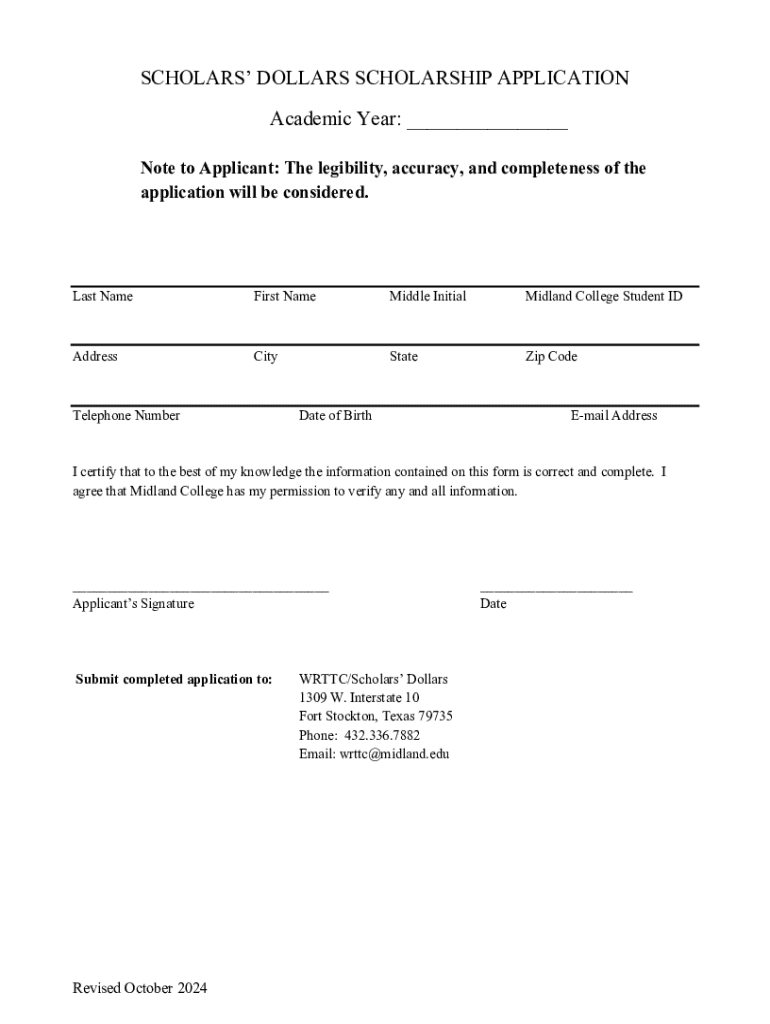 Fillable Online Notice to High School Dual Credit Scholars\' Dollars ...