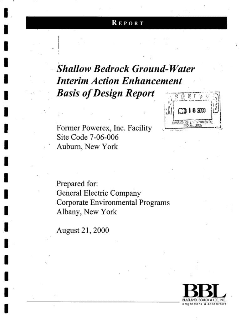 Fillable Online Shallow Bedrock Ground-water Interim Action Enhancement ...