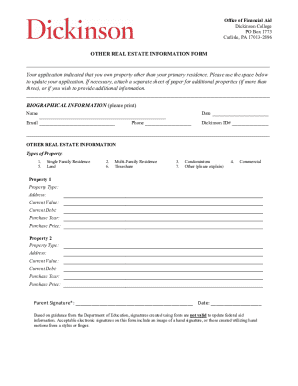 Fillable Online Other Real Estate Information Form Fax Email Print ...