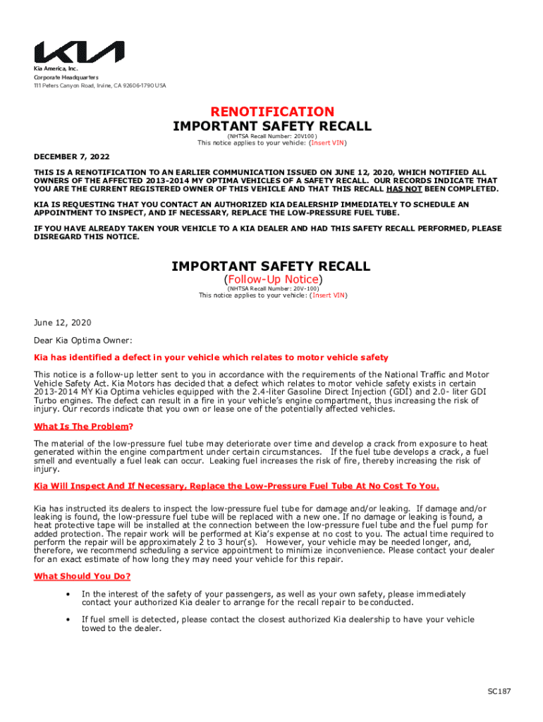 Fillable Online Part 573 Safety Recall Report 23V-652 Fax Email Print ...