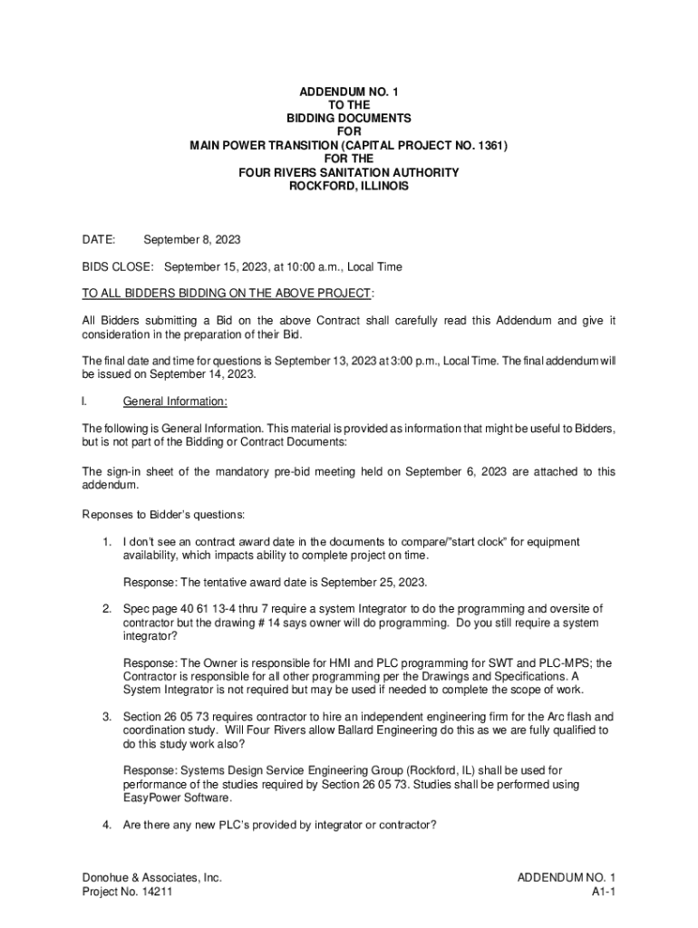 Fillable Online Bidding Documents for Main Power Transition Fax Email Print - pdfFiller