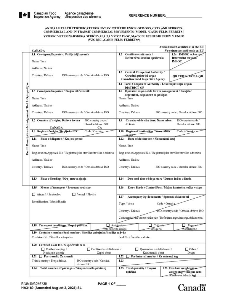 Fillable Online model animal health certificate for the entry into the union of Fax Email Print ...