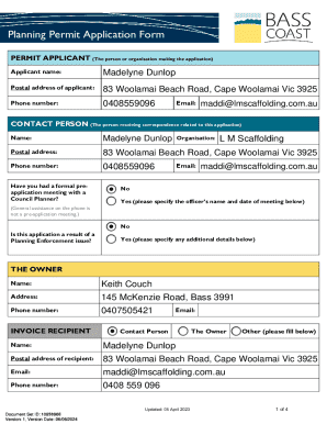 Fillable Online Planning Permit Application Fax Email Print - pdfFiller